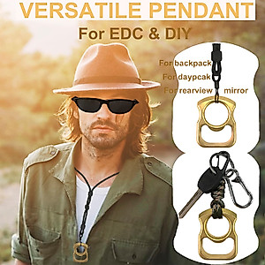 Brass Bottle Opener Handcrafted EDC Beer Bottle Opener Heavy Duty Beer Opener for Him Boyfriend Dad Husband Grandpa Father's Day Present