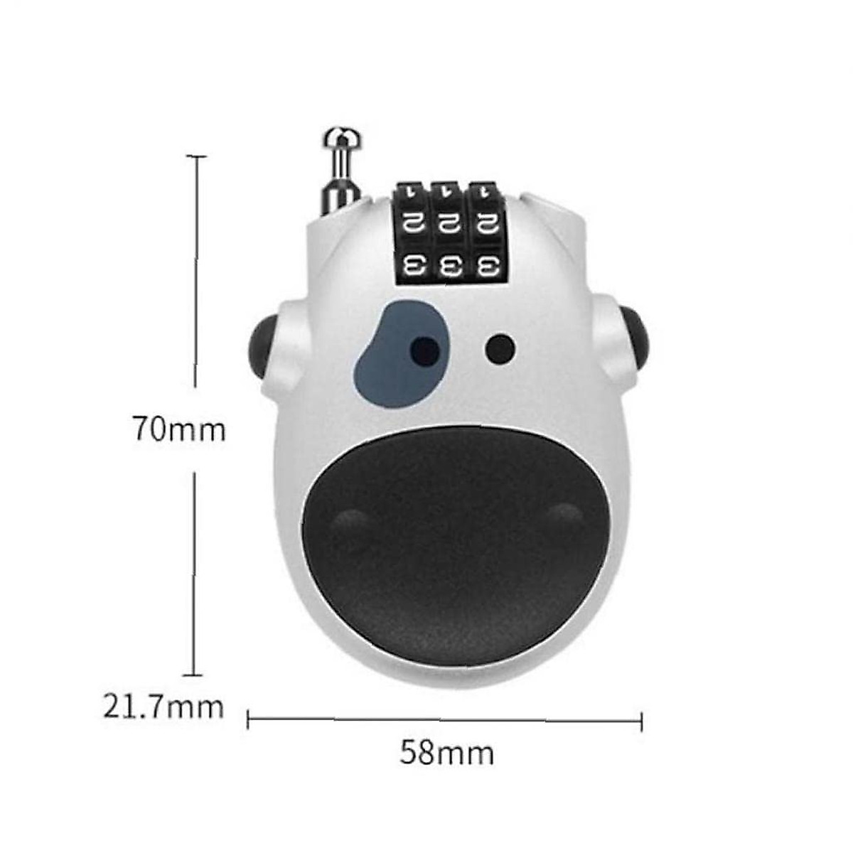 Retractable Cable Lock Mini Lock Number Padlock Luggage Locks with Cable for Suitcases Bike Snowboard Stroller