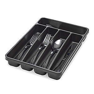 madesmart Value Mini Silverware Tray - Granite | VALUE COLLECTION | 5-Compartments | Kitchen Cutlery and Flatware Organizer |Easy to Clean | BPA-Free