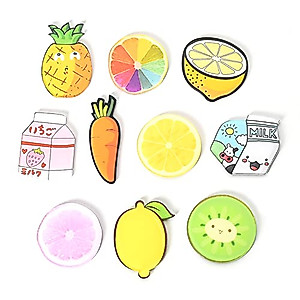 10pcs Fruit Refrigerator Magnets for Whiteboard Fridge Magnetic Decor, Cute Magnet Decoration for Office Kitchen Door Car, Strong Magnetic Stickers for Home School