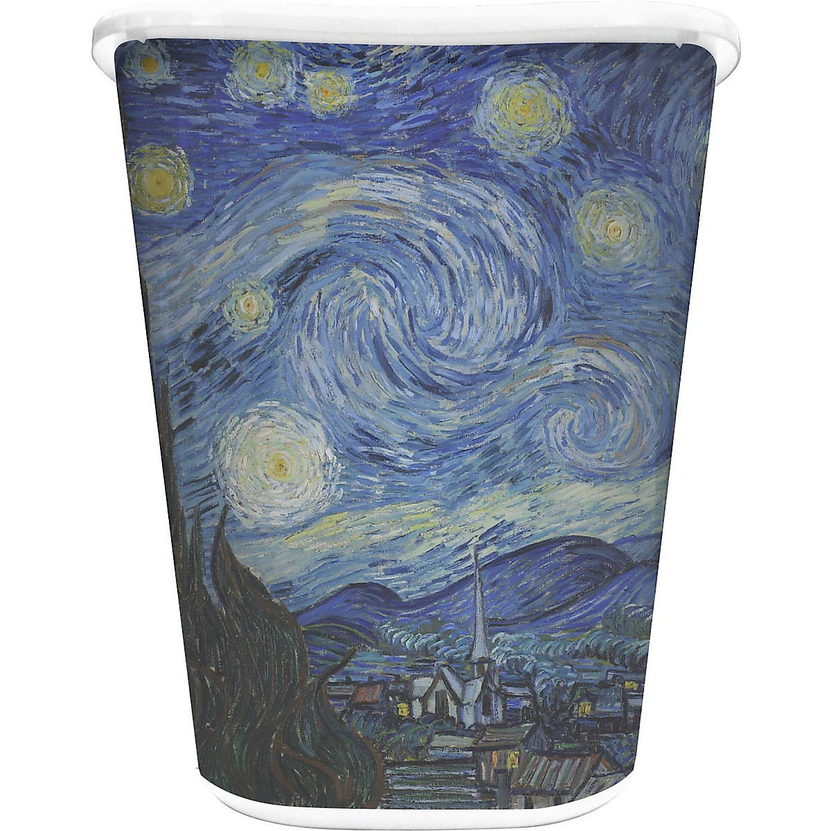 RNK Shops The Starry Night (Van Gogh 1889) Waste Basket - Double Sided (Black)