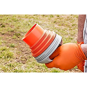 Camco RV Magnetic Bumper Cap | Allows for Convenient Storage of Your 4-in-1 Adapter During Travel | Features a Vented Cap for Air Flow While in Storage (40335), Gray