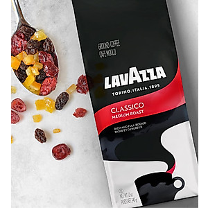 Lavazza Intenso and Classico Ground Coffee Blend, 12-Ounce Bags (2 pack)
