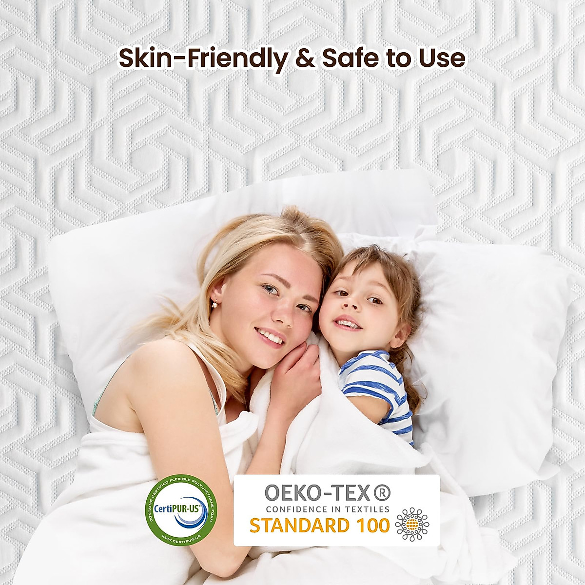 UniPon 3 Inch Gel Memory Foam Mattress Topper Twin, Medium Firm Foam Mattress Topper, Plush Foam Bed Topper for Pressure Relief, Removable Cover, CertiPUR-US Certified