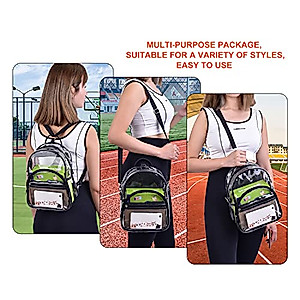 Oraben Small Clear Backpack Stadium Approved,Small Clear Purse Backpack Clear Cute Daypacks Convertible Shoulder Bag Clear Bag for Women Girls (Black,Small)