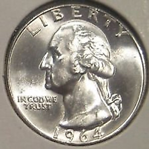 Mint Error! - 1964-P Washington Quarter Philadelphia Mint - Double Die!! - GEM BU Uncirculated