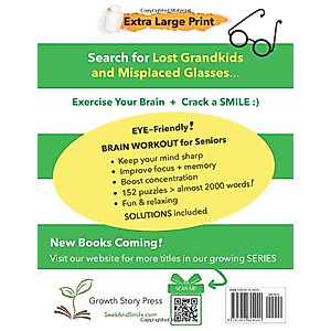 Seek and Smile - SENIOR HUMOR JUMBO PRINT Word Search: Giant Extra Large Puzzles (Approx.2000 Words with Solutions, Puzzle/Words on Same Page = Less Eye Strain)