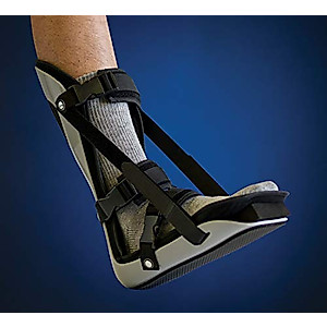 United Ortho Plantar Fasciitis Adjustable Leg Support Brace Fits Right or Left Foot for Soreness Relief, Foot Pain and Stretching, Large, Black