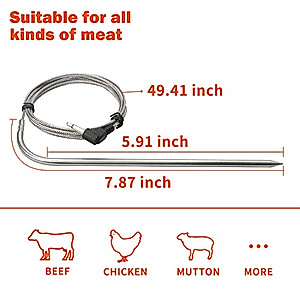 Upgrade Digital Control Board for Pit Boss Wood Smoker Replacement Parts Thermostat Kit Compatible with Pit Boss PB700,340,440,820 with 2 Meat Probe