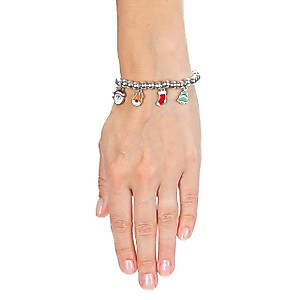 Baker Ross EF961 Christmas Charms - Pack of 24, Ideal for Jewelry, Bracelet, Necklace and KeychainMaking, Kids' Arts and Crafts, Gifts