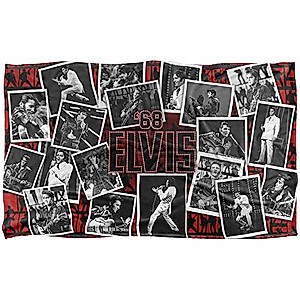 Elvis Presley Comeback to 68 Officially Licensed Silky Touch Super Soft Throw Blanket 36" x 58"