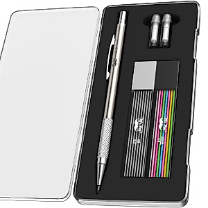 Mr. Pen- Mechanical Pencil, Metal, 2mm, Drafting Pencil, Metal Mechanical Pencils, Drawing Mechanical Pencils, Lead Holder, 2mm Mechanical Pencil, Mechanical Drawing Pencils, Thick Mechanical Pencil