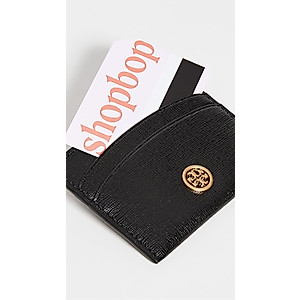 Tory Burch Women's Robinson Card Case, Black, One Size