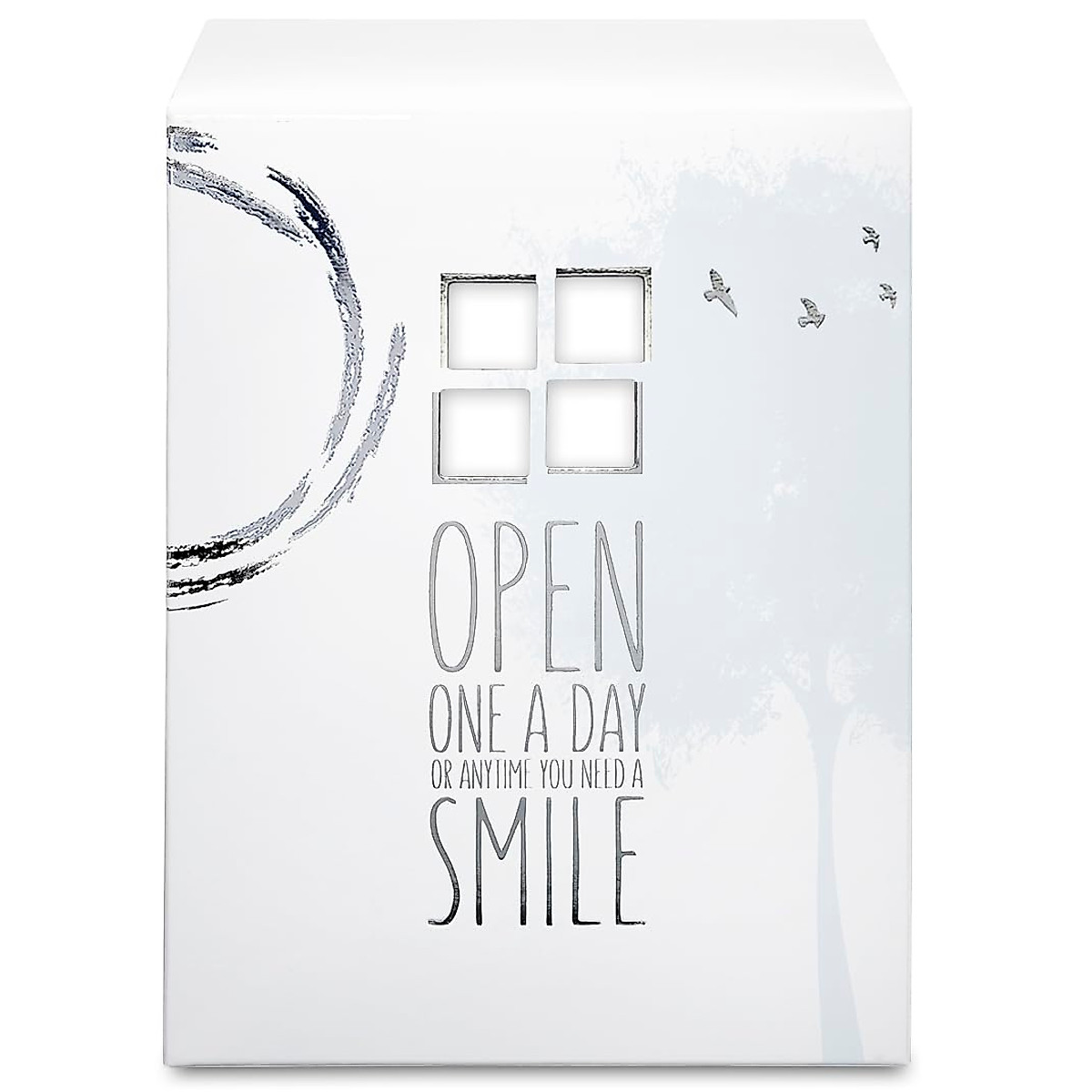 KindNotes Glass Keepsake Gift Jar with Positive Thoughts - Airmail Design