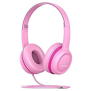 Kids Headphones, Ear Headphones for Kids, Wired Headphones with Safe Volume Limiter 85dB, Adjustable Kids Headphones with Cord 3.5mm Jack Wired for Children/Teens/Boys/Girls/Smartphones/School
