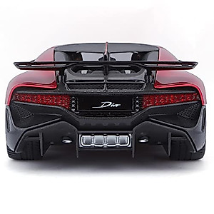 Bburago Bugatti Divo 1/18 Diecast Model Car 11045 Red, (18-11045MTRD)