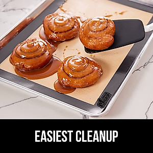 Gorilla Grip Cutting Board Set of 3 and Silicone Baking Mats, 2 Pack, Both in Gray Color, Cutting Boards are Reversible, Baking Mats are Quarter Sheet Size, 2 Item Bundle