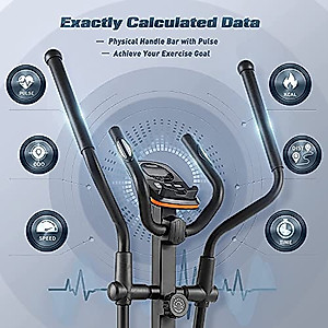 Niceday Elliptical Machine, Cross Trainer with Hyper-Quiet Magnetic Driving System, 16 Resistance Levels, 400LB Weight Limit