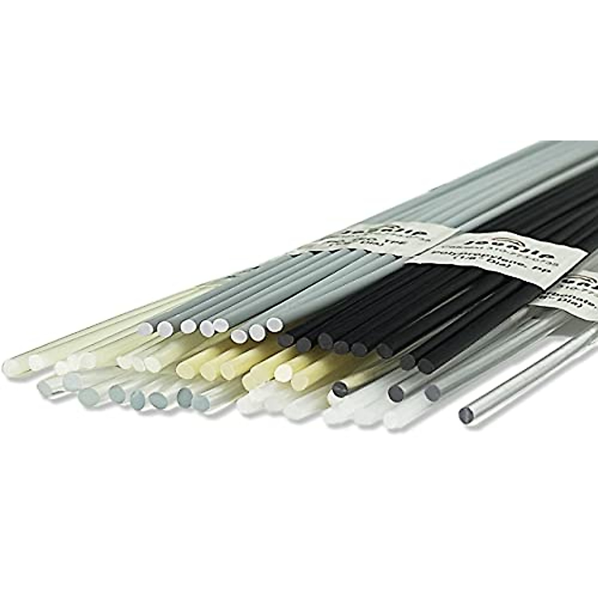 JOUNJIP Plastic Welding Rods- 7 Types of Welding Plastic (PP PU ABS PE TPO PA PC) Most Common Plastics- For Use With Jounjip Plastic Welding Kit- 52 Pack of 13" x 1/8" Dia