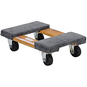 Vestil HDOC-1218-9 Hardwood Carpet End Dolly 18 in. x 12 in. x 5 in. 900 Lb. Capacity