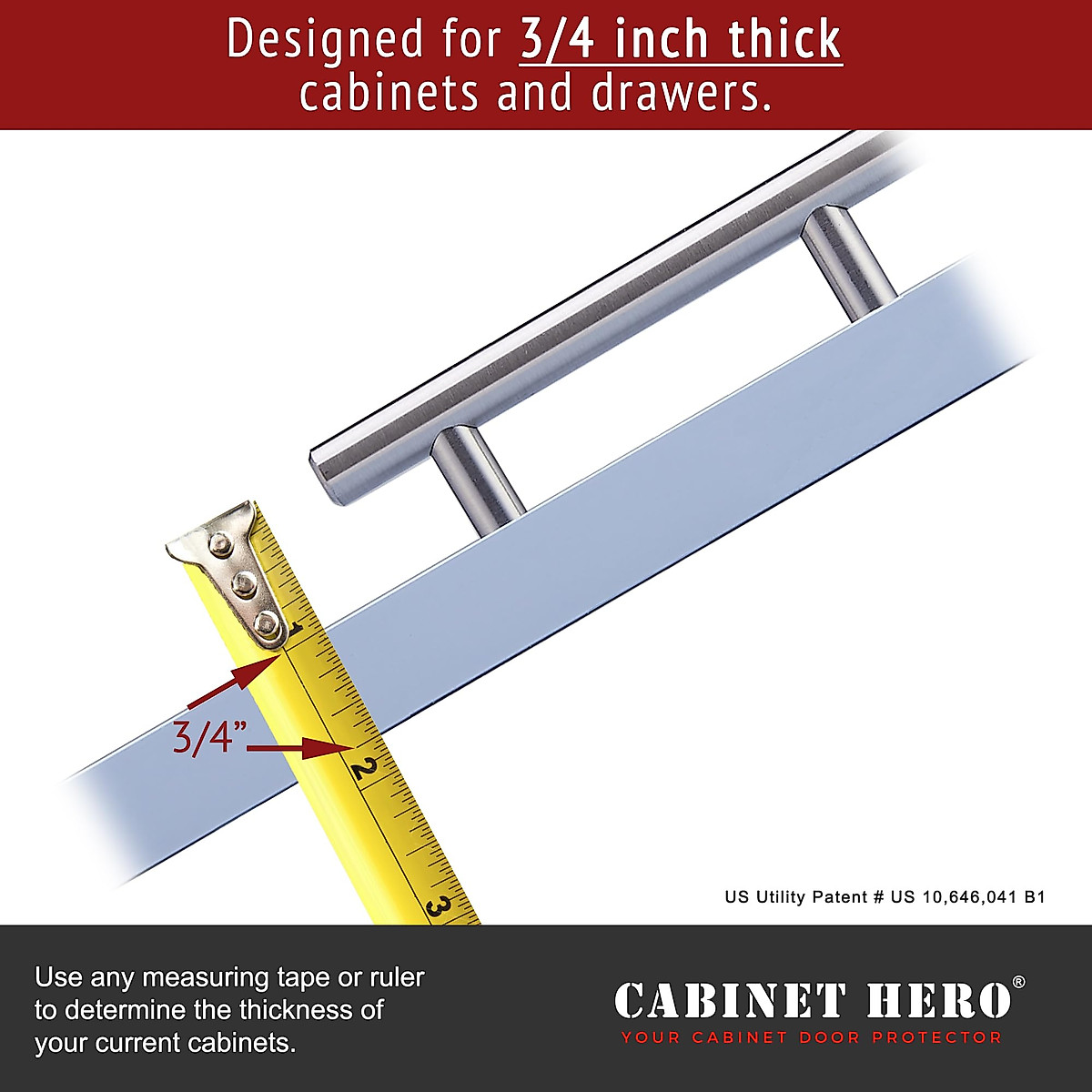 Cabinet Hero Drip Ramp - Slip-On Cabinet Edge Protector, Max Water and High Moisture Protection, Prevents Water Damage, Discoloration, Chipping and Peeling – 3/4" Thick, 18" Length, Clear – Pack of 2