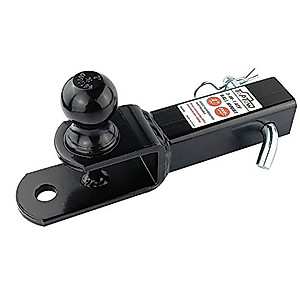 TOPTOW ATV/UTV Trailer Hitch Towing Ball Mounts, 2-Inch Ball, Clevis Pin, Fits 2-Inch Receiver