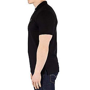 Psycho Bunny Men's Classic Trim Fit Short Sleeve Pique Polo Shirt Black