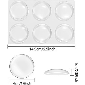 A&G TECH Door Stoppers Wall Protector, Reusable Door Bumper with Self Strong Adhesive, Quiet, Shock Absorbent for Home, Office, Wall Protector from Door Knobs (Round 1.57inch,) (12 Pcs/Pack)