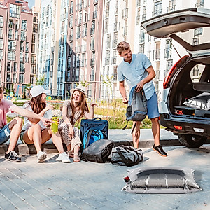 Frienda 6 Pcs 32 Gallon Camping Water Containers 5.3 Gallon/ 20l Water Storage Bladders Collapsible Portable Emergency Water Bags with Spigot Aluminized for Outdoor Hiking Camping Fishing