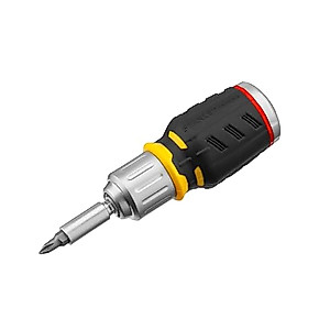 Stanley FMHT0-62688 Bit-Screwdriver with 6 Bits PH/PZ, Black/Yellow