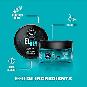 GIBS GROOMING El Rey Styling Jam for Men, Blue, 7.5 Fl Oz