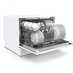 Honeywell Countertop Dishwasher with 6 Place settings, 6 Washing Programs, Stainless Steel Tub, UL/Energy Star- Stainless Steel