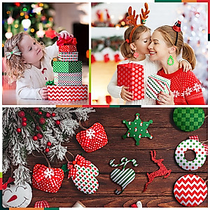 15 Pieces Christmas Leather Sheets Glitter Synthetic Leather Fabric Snowman Printed Fabric Sheets Waterproof Christmas Sheets for Holiday Christmas Bows Earrings Making Supplies (Bright Style)
