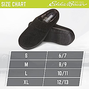 Eddie Bauer Men's Fremont Slippers | House Slippers for Men | Cushioned Footbed Lightweight Slip-On Bedroom Shoes with Rubber Outsole