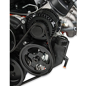 NEW HOLLEY BLACK PREMIUM MID-MOUNT LS7 COMPLETE ACCESSORY SYSTEM W/ SD7 A/C COMPRESSOR,ALTERNATOR,P/S PUMP,TENSIONER,SFI CERTIFIED DAMPER W/BILLET CRANK PULLEY,COMPATIBLE WITH GM LS ENGINES