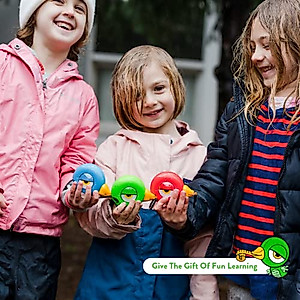 Handy Famm 8Ft Animal-Shaped Kids Tape Measure, Level & Protractor Angle Finder, Fun Educational Children's Tape Measure, Small Measuring Tape for Learning Early Math Skills, Ages 6+, Green Bird