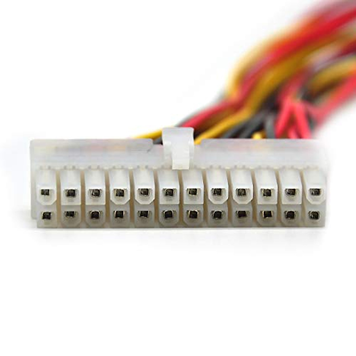 KOZYFOX 11.8 inch 24 Pin ATX Power Extension Cable Come with DIY Kit (3 x Static Free Finger Cots & 1 x Reusable Cable Ties), 24 pin ATX Male to 24 pin ATX Female, 1 Pack