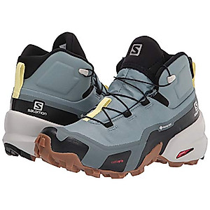 Salomon Cross MID Gore-TEX Hiking Boots for Women, Lead/Stormy Weather/Charlock, 9.5