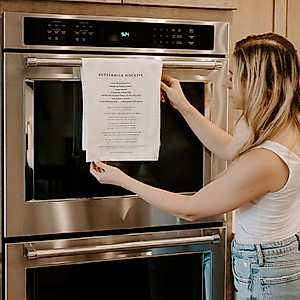 Sweet Water Decor Buttermilk Biscuits Tea Towel | Large Size 28 x 25 inches | Cream with Black Text | Bathroom, Kitchen, Dish (Buttermilk Biscuits)