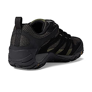 Merrell Men's ALVERSTONE WP Hiking Shoe, Black/Olive, 10.5