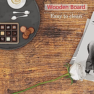 Nightstands Set of 2, Industrial End Table with Fabric Drawer and Storage Shelf, Retro Bedside Tables Organizer, Side Table for Living Room Bedroom, Rustic Brown Wooden Look and Black Metal Frame