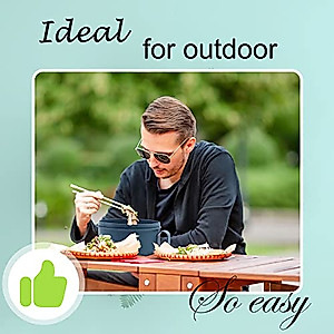 GMAEURL Ramen Bowl Set Microwave Ramen Cooker Noodle Bowl With Lid And Chopsticks BPA Free/Food Grade For Office College Dorm Room Instant Cooking Dishwasher Safe