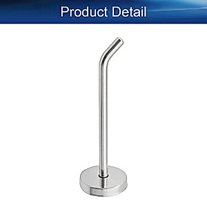 Yinpecly 4.72" Height Stainless Steel Wall Mounted Hook Elephant Nose Hook Robe Hooks Single Towel Hanger with Screws, for Bedroom Bathroom Kitchen Silver Tone 1pcs
