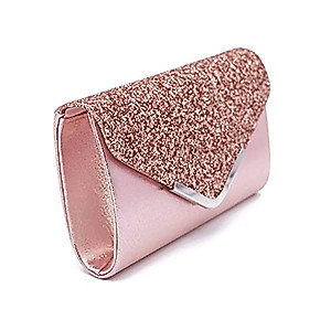 LKESWLE Leather Sparkling Evening Clutch Purse Women Designer Handbag Wedding Party Women Evening Handbag Bridal Clutch Bag (Color : Silver)