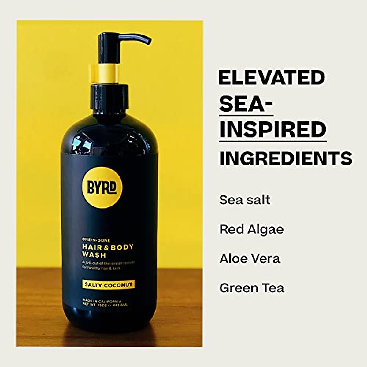 BYRD One-N-Done – 3-in-1 Shampoo, Conditioner and Body Wash, for All Hair Types, 15 Oz