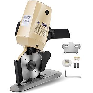 Electric Rotary Fabric Cutter, 100V Electric Cloth Cutting Machine, Octagonal Blade Cloth Cutter Electric Scissors with Automatic Sharpener, for Multi Layer Carpet Leather