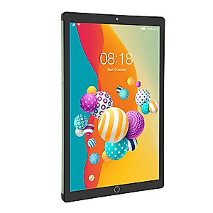 DAUZ HD Tablet, 8800mAh Green 10.1 Inch Tablet Front 200w Rear 500w for Study for Android 12 (US Plug)