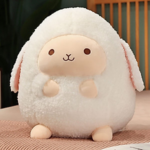 TONGSONG 12 Inch Plush Sheep Stuffed Animal Sheep Hugging Pillow Cuddly Lamb Pillow Plushies Toy Lamb Huggable Anime Gifts for Kids and Lovers in Birthday, Valentines, Christmas, Thanksgiving Day...