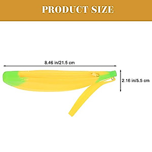 Ciieeo 2pcs Banana Shaped Pencil Bag Silicone Pen Bag Large Capacity Banana Pencil Case