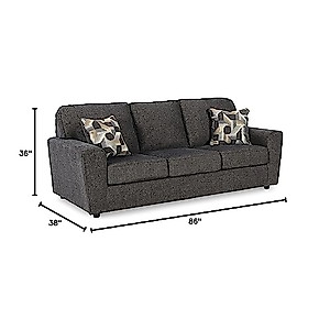 Signature Design by Ashley Cascilla Casual Sofa, Dark Gray